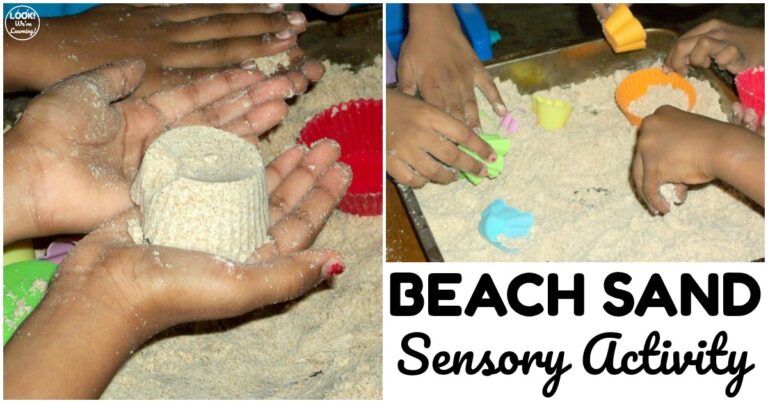 DIY Beach Play Sand - Look! We're Learning!