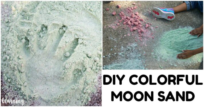 DIY Colored Moon Sand Recipe - Look! We're Learning!