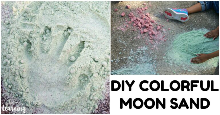 DIY Colored Moon Sand Recipe - Look! We're Learning!