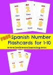 Spanish Number Flashcards 1-10 - Look! We're Learning!