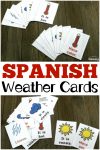 Printable Spanish Flashcards: Spanish Weather Flashcards
