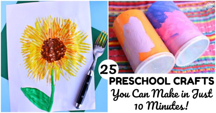 10 Minute Easy Preschool Crafts - Look! We're Learning!