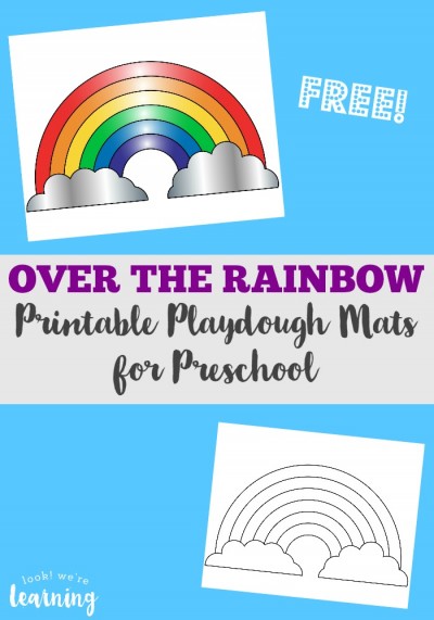 Preschool Playdough Mats: Colorful Rainbow Playdough Mats for Kids