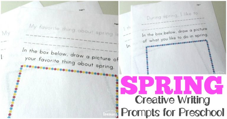 Spring Preschool Story Prompts for Kids - Look! We're Learning!