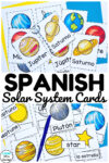 Printable Spanish Flashcards: Spanish Solar System Flashcards
