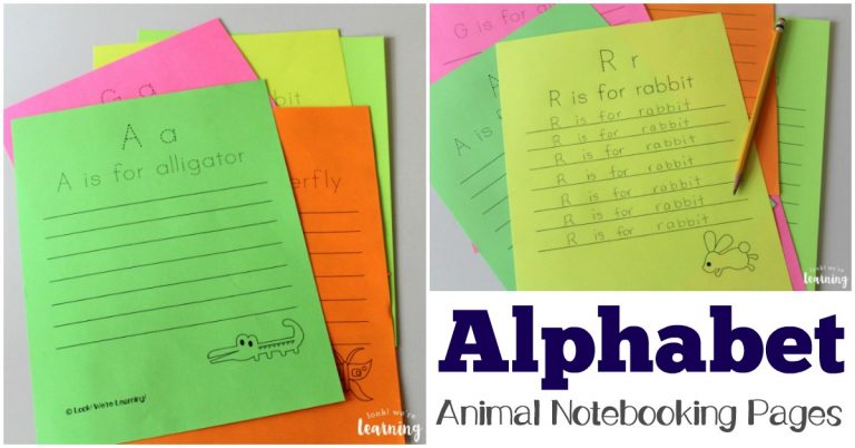 Alphabet Animal Notebooking Pages FB - Look! We're Learning!