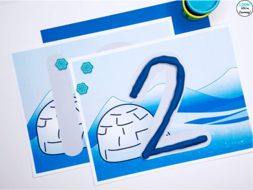 Alphabet and Number Winter Literacy Mats - Look! We're Learning!
