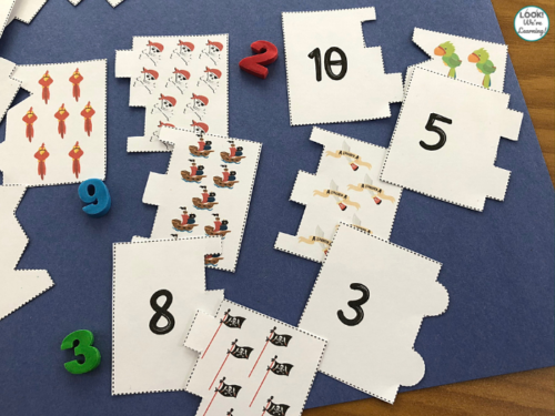 Pirate Printable Counting Puzzles for Kids - Look! We're Learning!