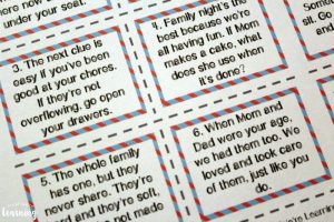 Printable Indoor Family Night Scavenger Hunt Cards - Look! We're Learning!