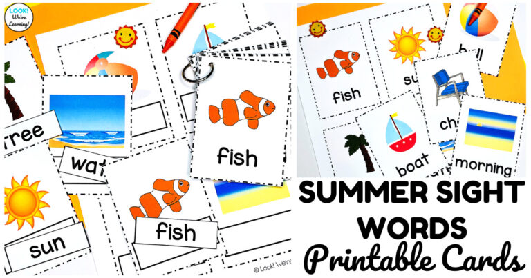 Summer Printable Sight Word Flashcards - Look! We're Learning!