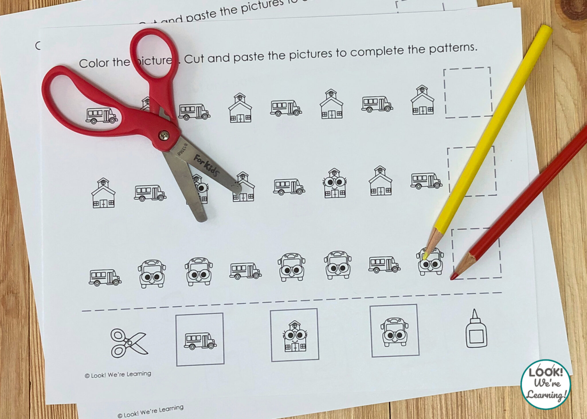 Back to School Pattern Making Activity - Look! We're Learning!