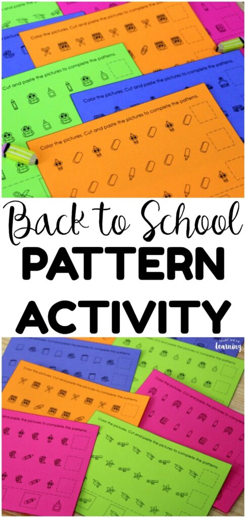 School Supply Patterns! Back to School Pattern Activity - Look! We're ...