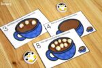 Hot Cocoa Playdough Counting Mats - Look! We're Learning!