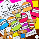 Ice Cream Kindergarten Shape Sorting Activity - Look! We're Learning!