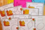 Snail Shapes! Shape Tracing Worksheets - Look! We're Learning!