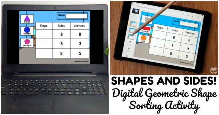 Shapes and Sides! Digital Shape Sides Sorting Activity - Look! We're ...