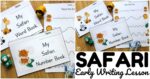 Safari Skills! Printable Safari Preschool Writing Worksheets