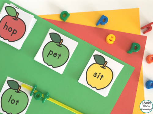 Apple CVC Word Literacy Activity for Early Readers - Look! We're Learning!