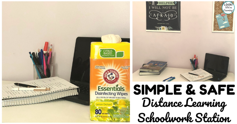 DIY Simple and Safe Distance Learning Station - Look! We're Learning!