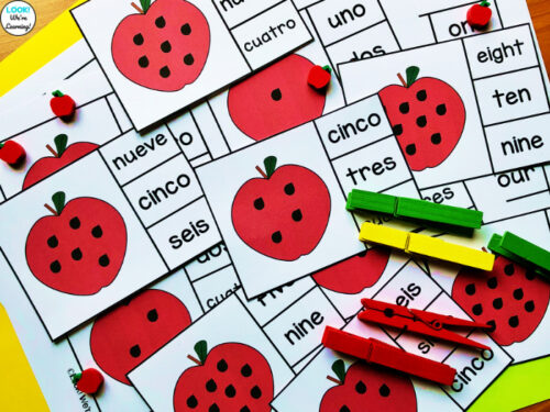 Apple Counting to Ten Math Center - Look! We're Learning!
