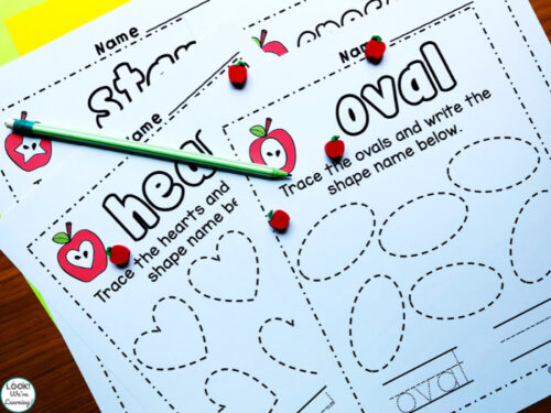 Apple Trace and Write! Apple Shape Tracing Worksheets
