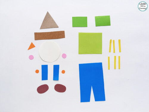 Easy Paper Scarecrow Shape Craft for Kids - Look! We're Learning!