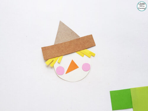 Easy Paper Scarecrow Shape Craft for Kids - Look! We're Learning!