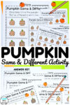 Pumpkin Same or Different Worksheets: Pumpkin Pairs!