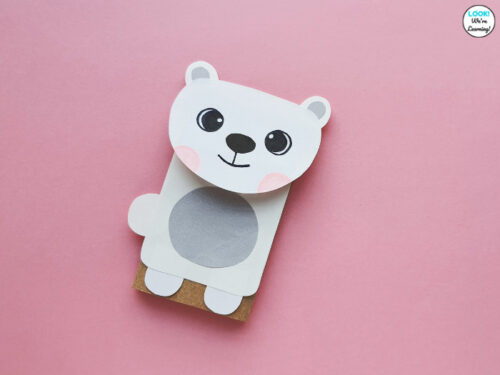 Easy Polar Bear Paper Bag Puppet - Look! We're Learning!