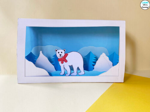 3D Polar Bear Cereal Box Craft for Kids - Look! We're Learning!