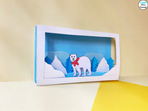 3D Polar Bear Cereal Box Craft for Kids - Look! We're Learning!
