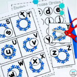 Snowflake Spanish Uppercase and Lowercase Letter Matching Activity