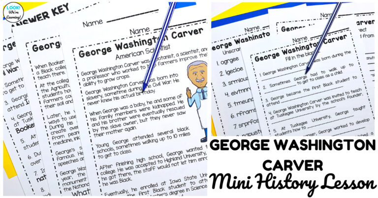 Elementary George Washington Carver History Lesson for Kids