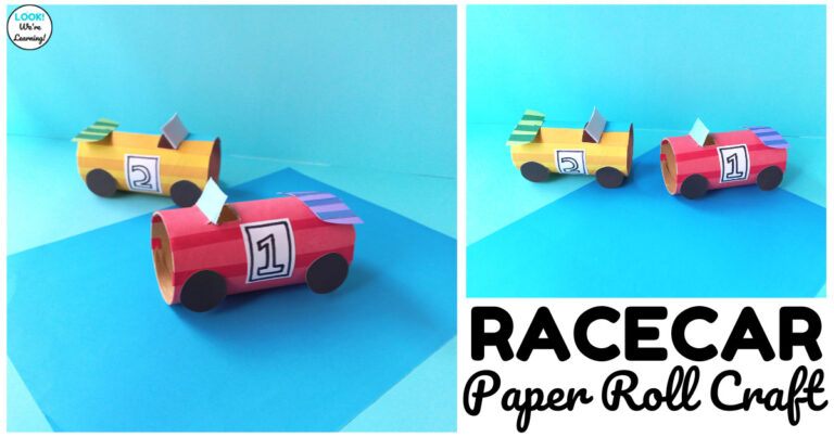 Easy Toilet Paper Racecar Craft for Kids - Look! We're Learning!