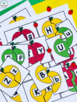 Uppercase and Lowercase Apple Letter Matching Puzzles
